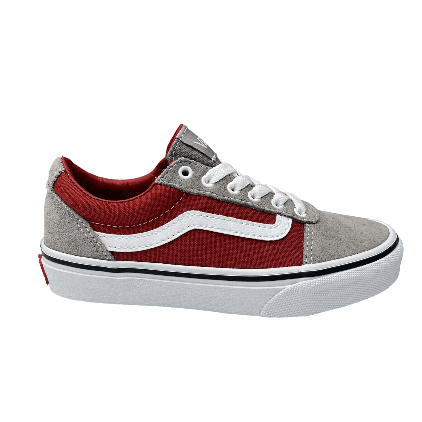 Vans Ward Youth Boy's Suede Casual Sneakers Size 2Y Gray Burgundy ...