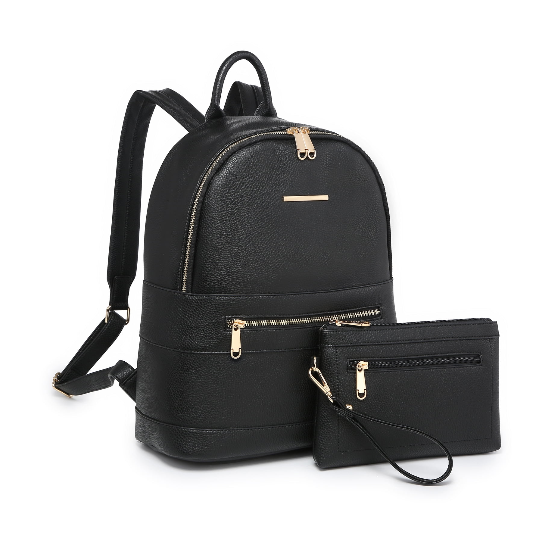 Vansarto Women Fashion Zipper Medium Backpack Purse Faux Leather ...