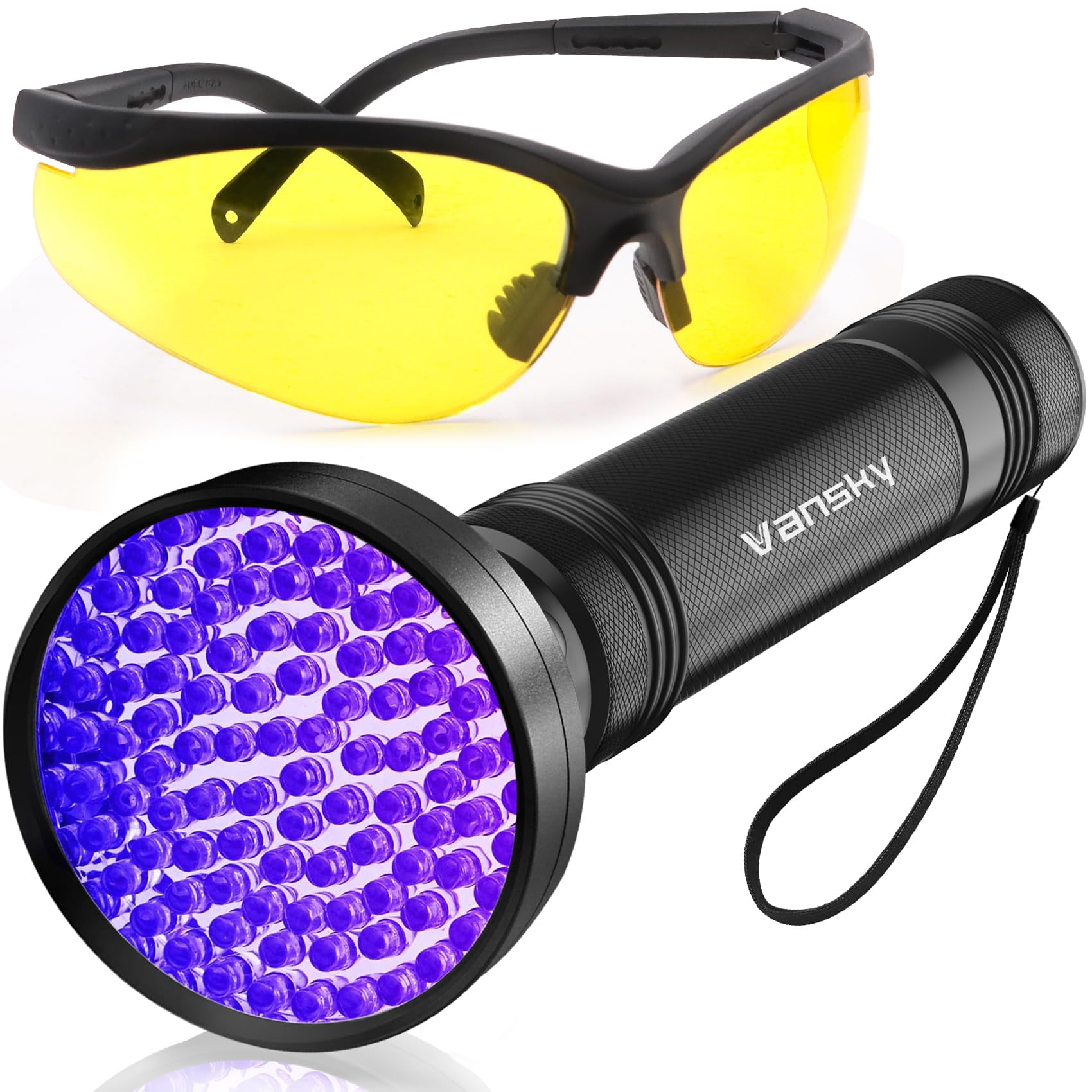 Vansky Air Conditioner Leak Detection: 100 LED Car AC UV Dye Leak Detector Kit with Protective ...