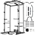 Vanswe Power Cage with LAT Pulldown Attachment, 1200-Pound Power Rack ...