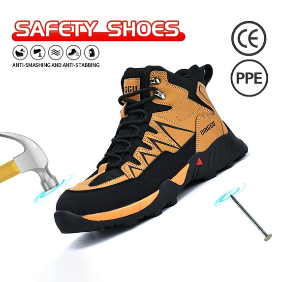 Vantalaria Steel Toe Boots for Men Women Slip Resistant Puncture Proof ...