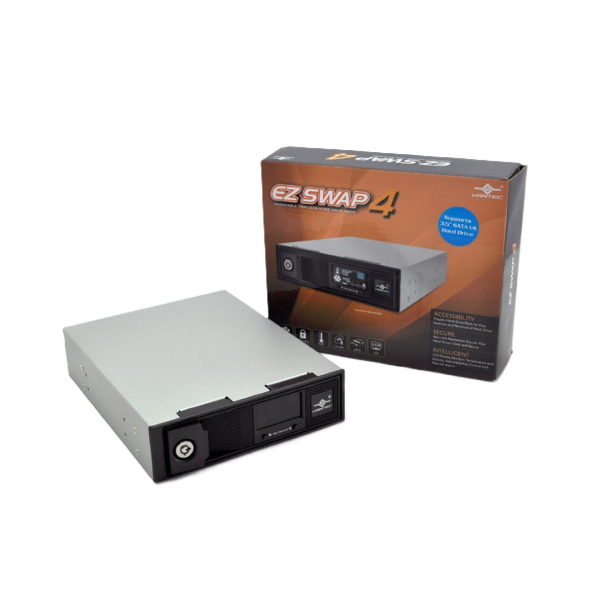 Vantec EZ Swap 4 Aluminum Removable Trayless SATA Hard Drive Rack ...