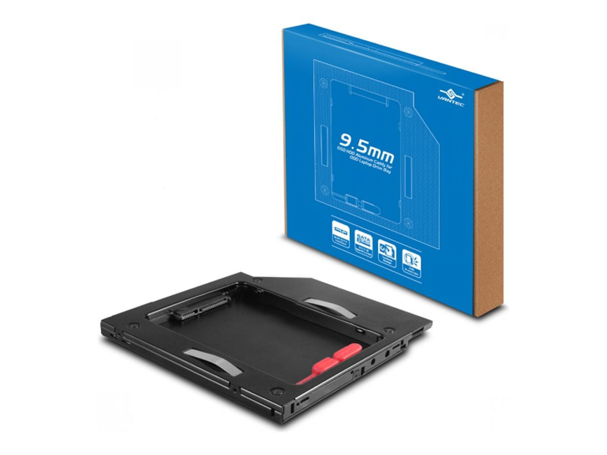Vantec MRK-HC95A-BK SSD or HDD Aluminum Caddy for 9.5mm ODD Laptop ...