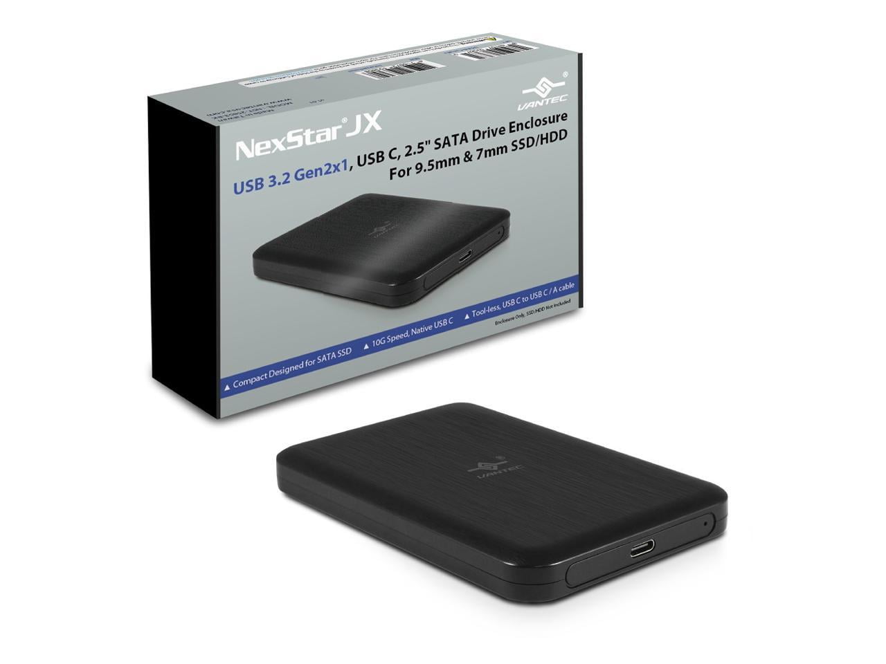 Vantec NexStar JX Series USB 3.2 Gen2x1 (10Gbps), USB C, 2.5" SATA ...
