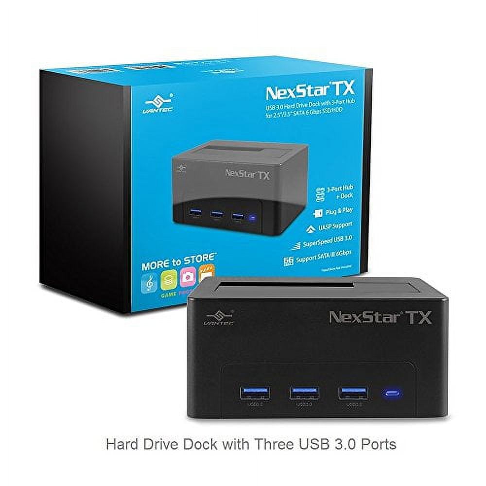 Vantec NexStar TX NST-D328S3H-BK Drive Dock SATA/600, USB 3.0 Type A ...