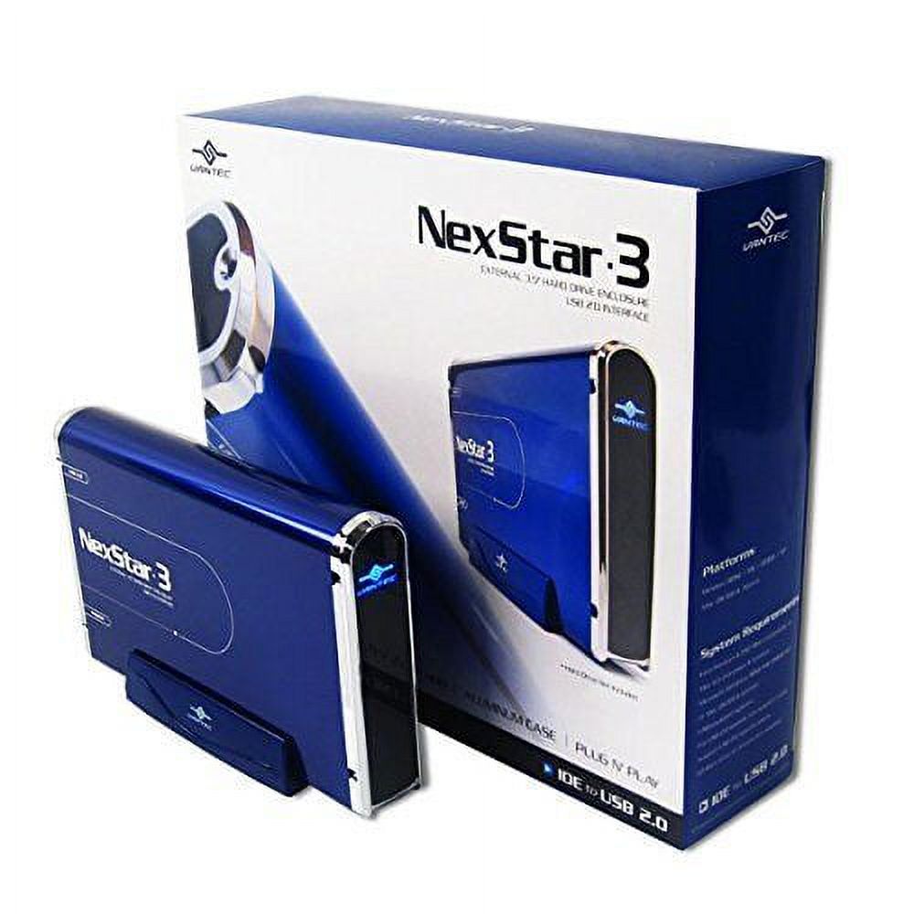 Vantec NexStar3 Hard Drive Enclosure - 3.5" IDE to USB 2.0 NST-360U2-BL ...