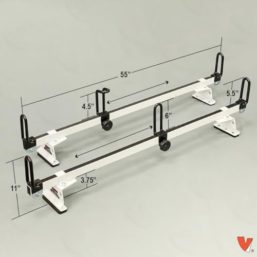 Vantech GFY Heavy Duty 2 Bar Ladder Roof Rack Compatible with: Truck ...