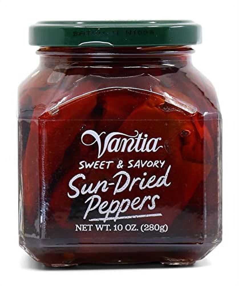 Vantia Sweet & Savory Sun-dried Peppers Pack of 2 - 10 Ounce Containers ...