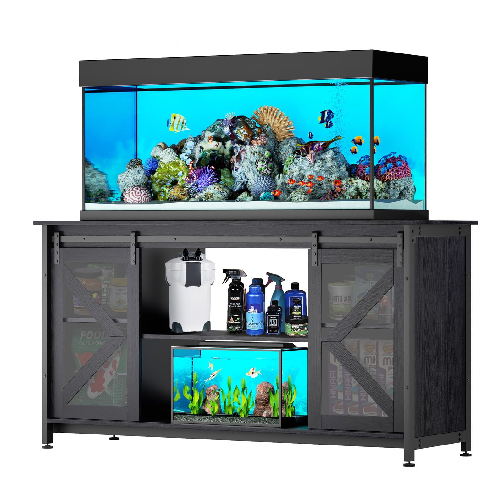 Vantic Heavy Duty Metal Aquarium Stand, 75-90 Gallon Fish Tank Stand ...