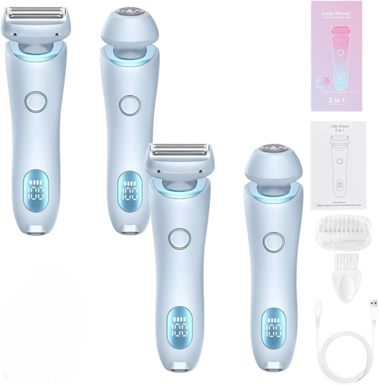 Vantique Shaver, Comfort 2 in 1 Electric Lady Shaver, Dual Head Shaver ...
