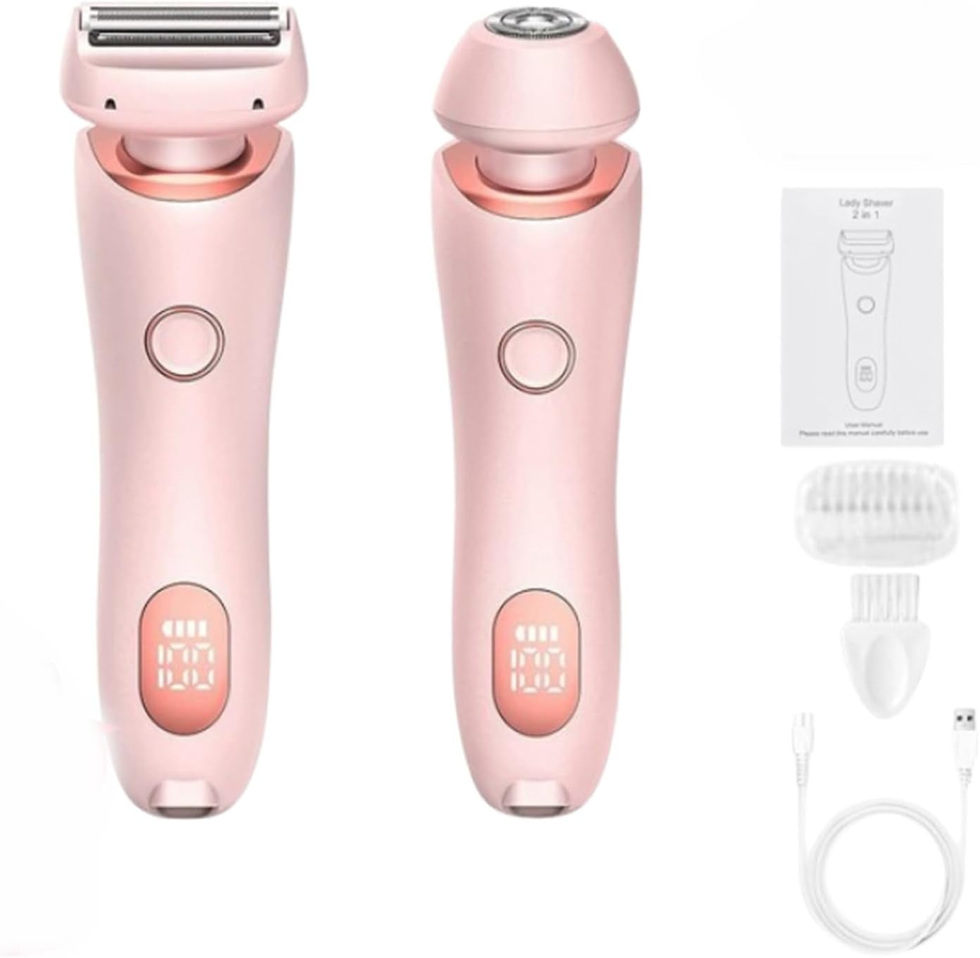 Vantique Shaver, Comfort 2 in 1 Electric Lady Shaver, Dual Head Shaver Women, Electric Bikini ...