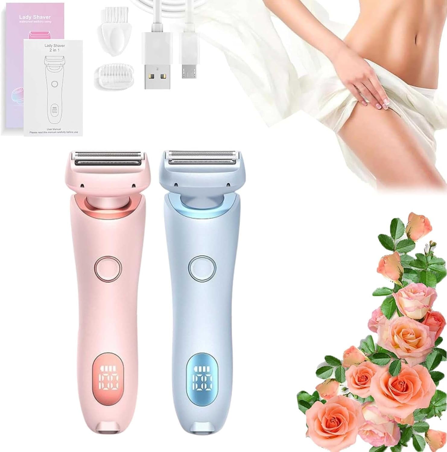 Vantique Shaver, Glowbabe on The Go Lady Shaver - Quick Hair Removal, Glow Babe Razor, 2 in 1 ...