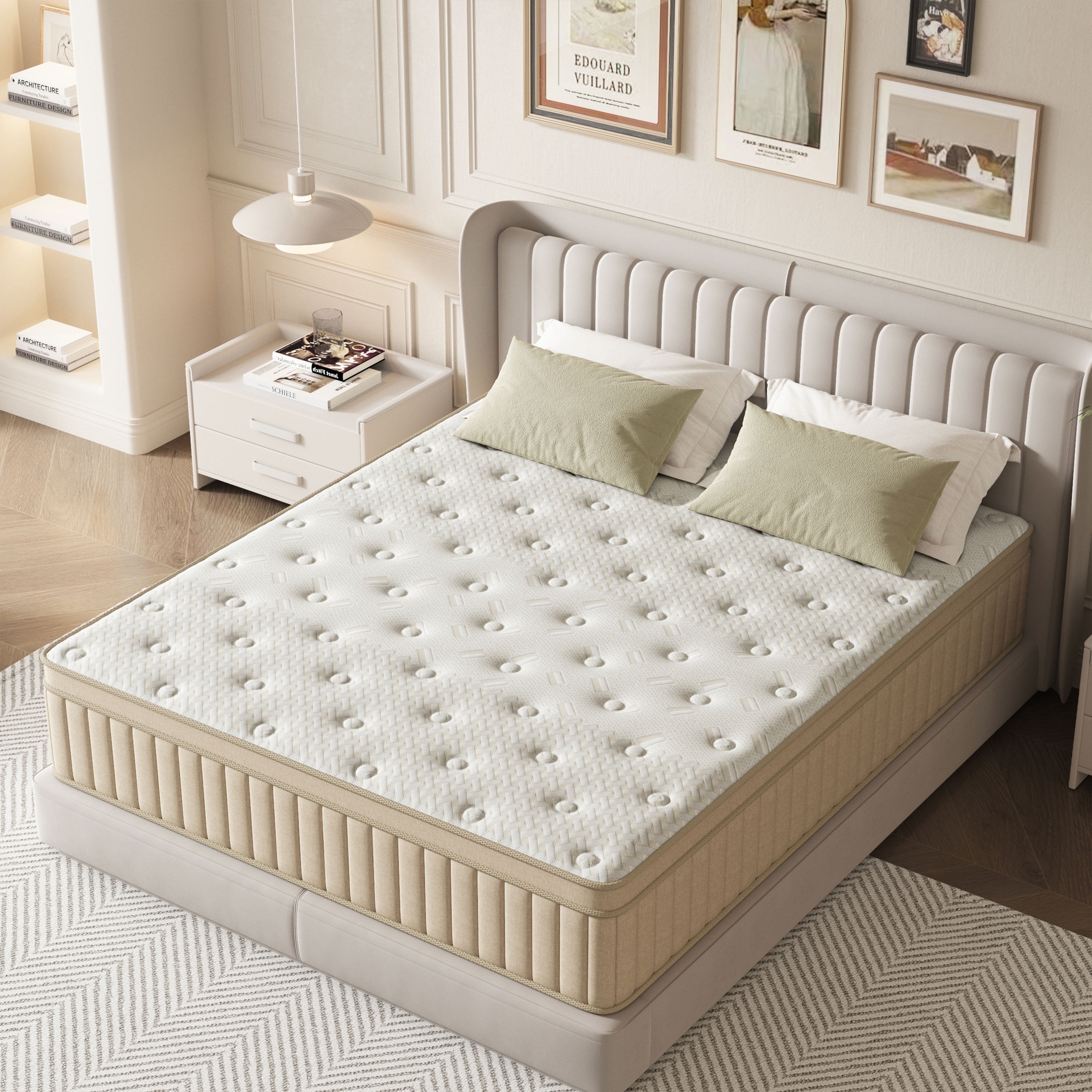 Vantovis 12 inch Full Hybrid Mattress, Gel Memory Fom and Pocket ...