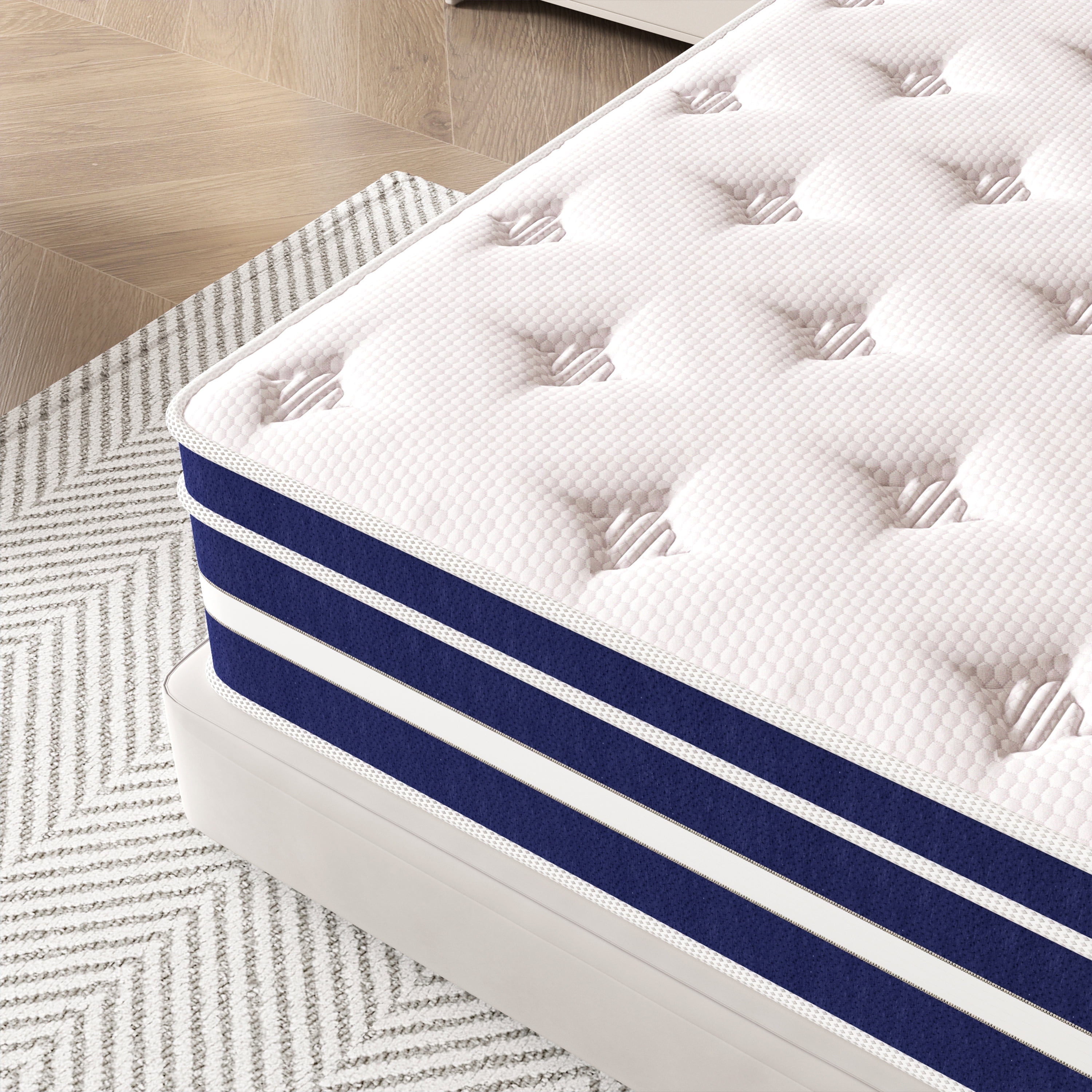 Vantovis King Size Mattress in a Box,14 inch Hybrid of Memory Foam and ...