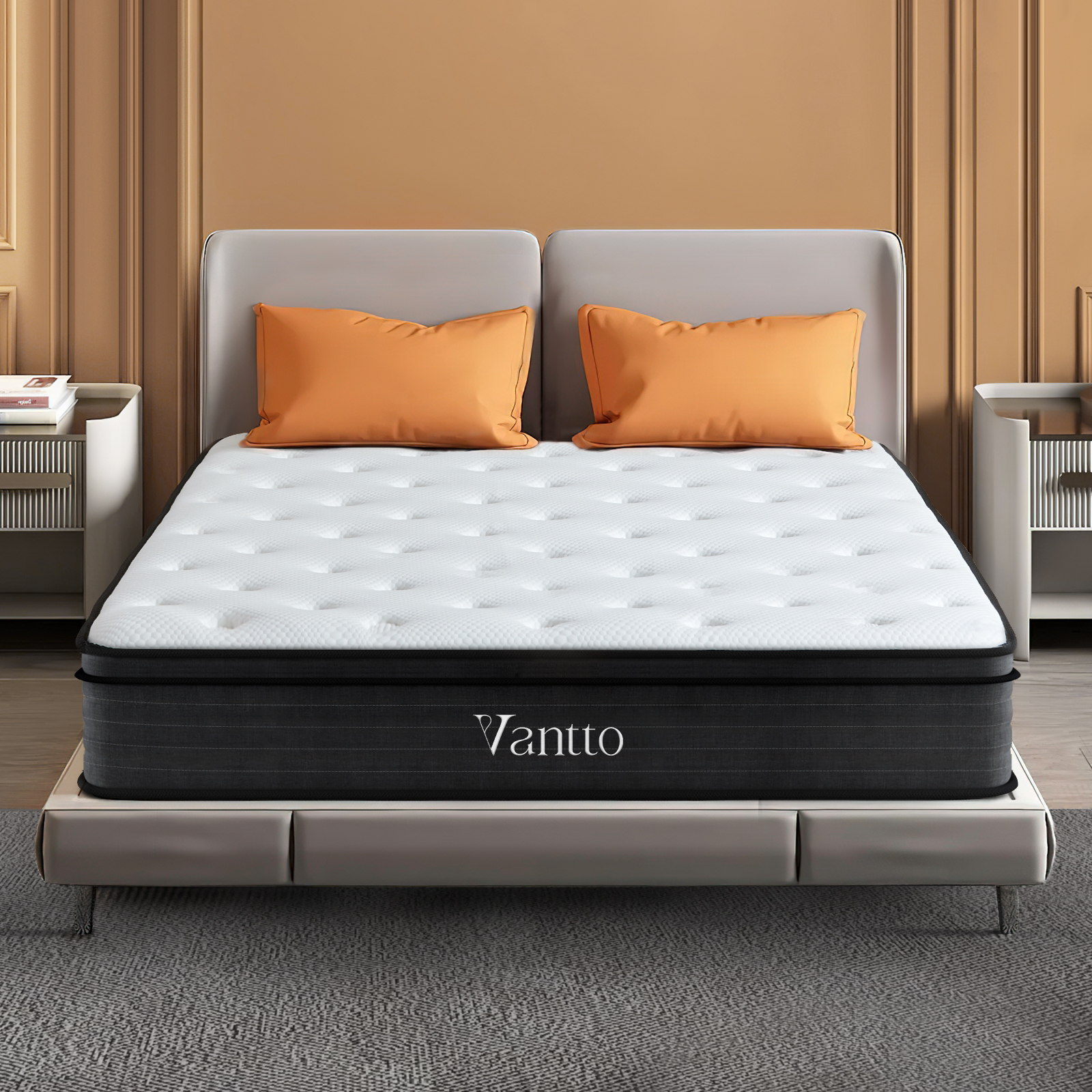 Vantto Full Mattress, 12 Inch Hybrid Mattress in a Box, Full Size ...