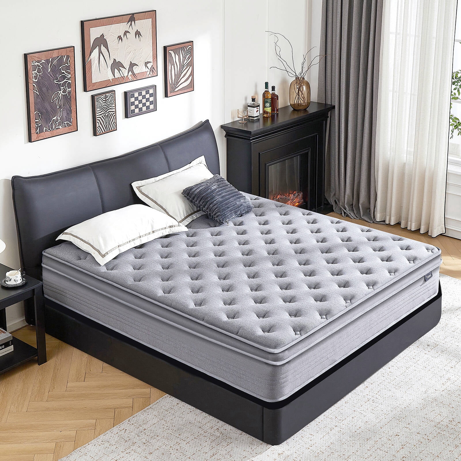 Vantto Queen Mattress, 12 Inch Queen Size Hybrid Memory Foam Mattress ...