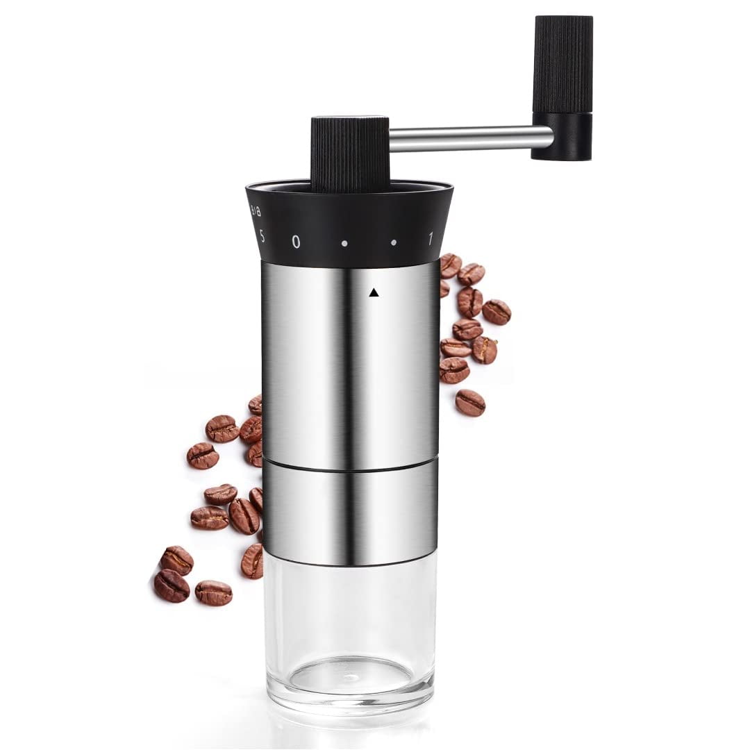 Vanuat Manual Coffee Grinder Stainless Steel Ceramic Burr Bean Crank ...