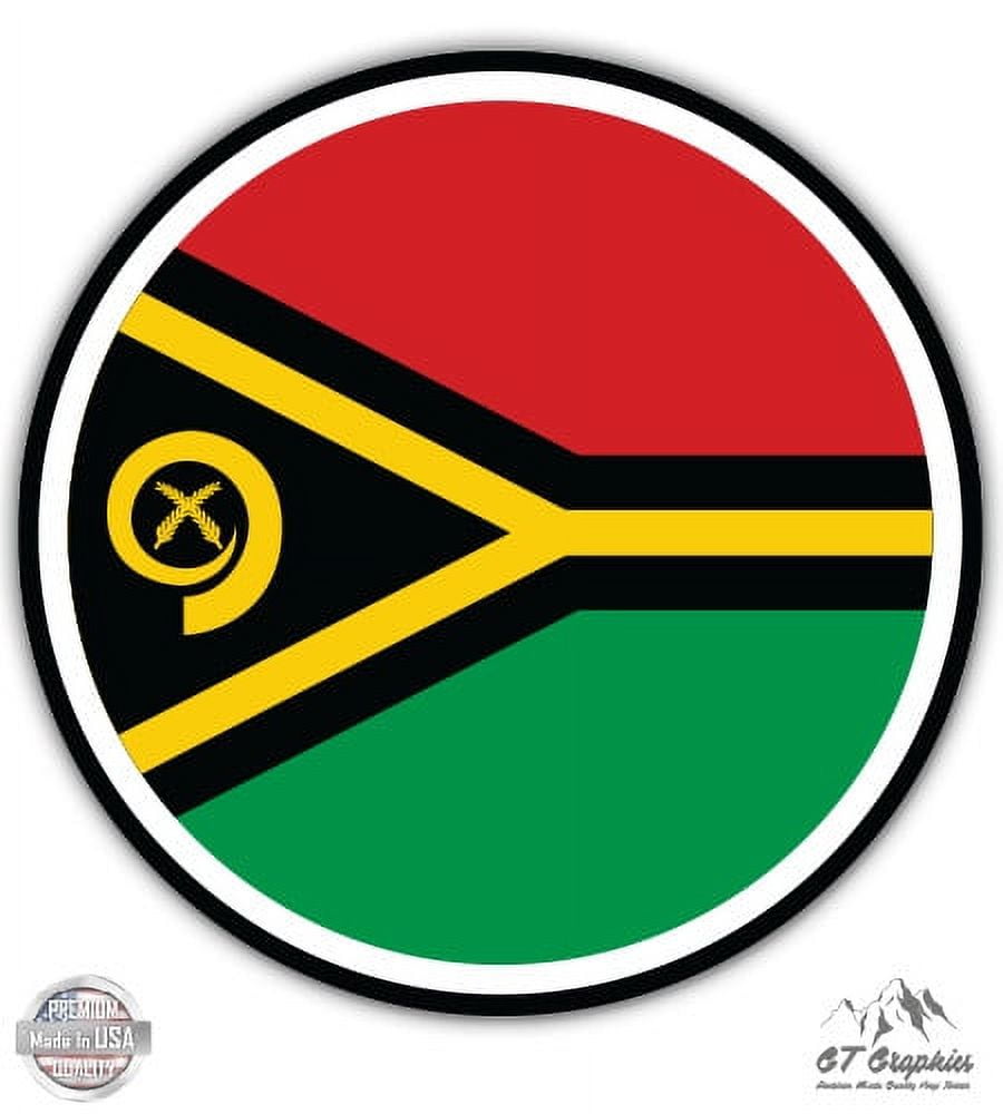 Vanuatu Flag - 12" Vinyl Sticker Waterproof Decal - Walmart.com
