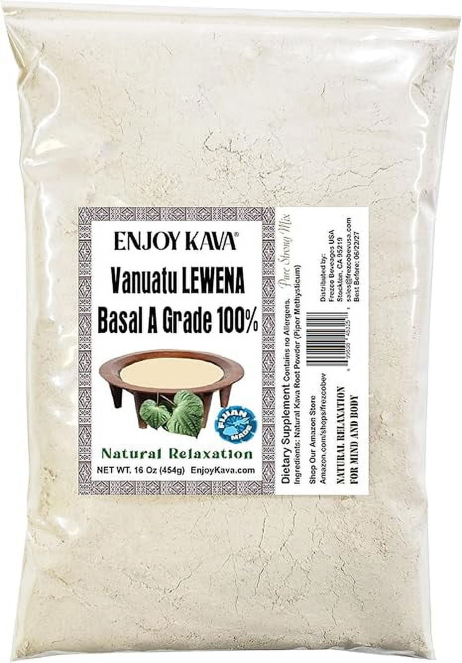 Vanuatu LEWENA Powder, Premium 100% Basal A Grade, Kava Roots with ...