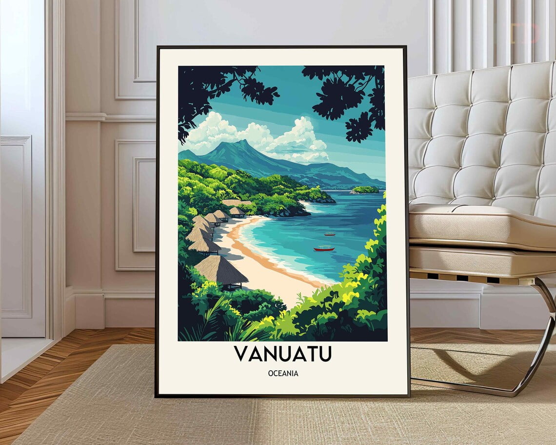 Vanuatu Travel Poster Vanuatu Poster South Pacific Vintage Poster ...