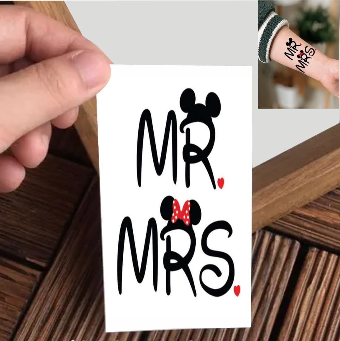 Vanvati Micky Mr And Mrs With Easy Tattoo Removal Temporary Tattoo ...