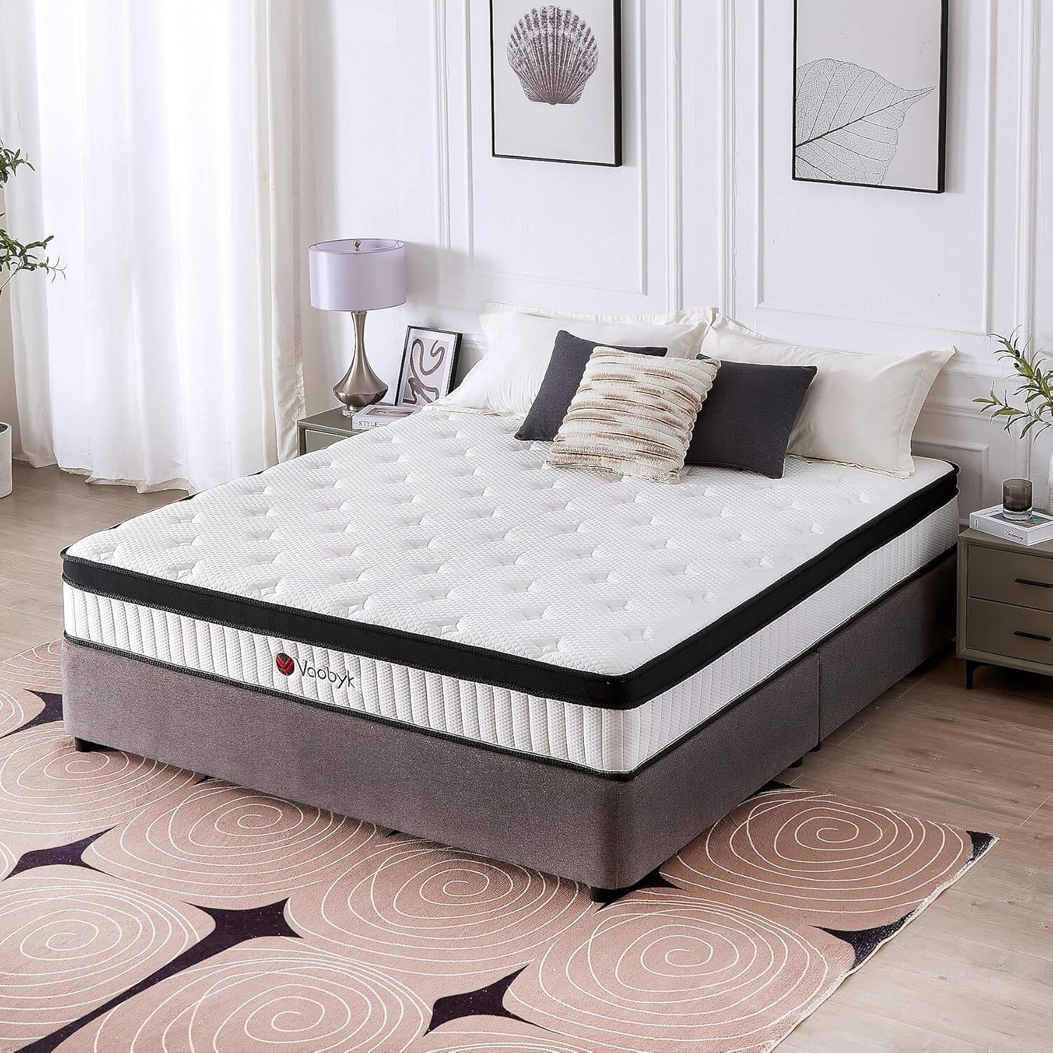 Vaobyk Full Size Mattress, 12 inch Hybrid Full Mattress in a Box ...