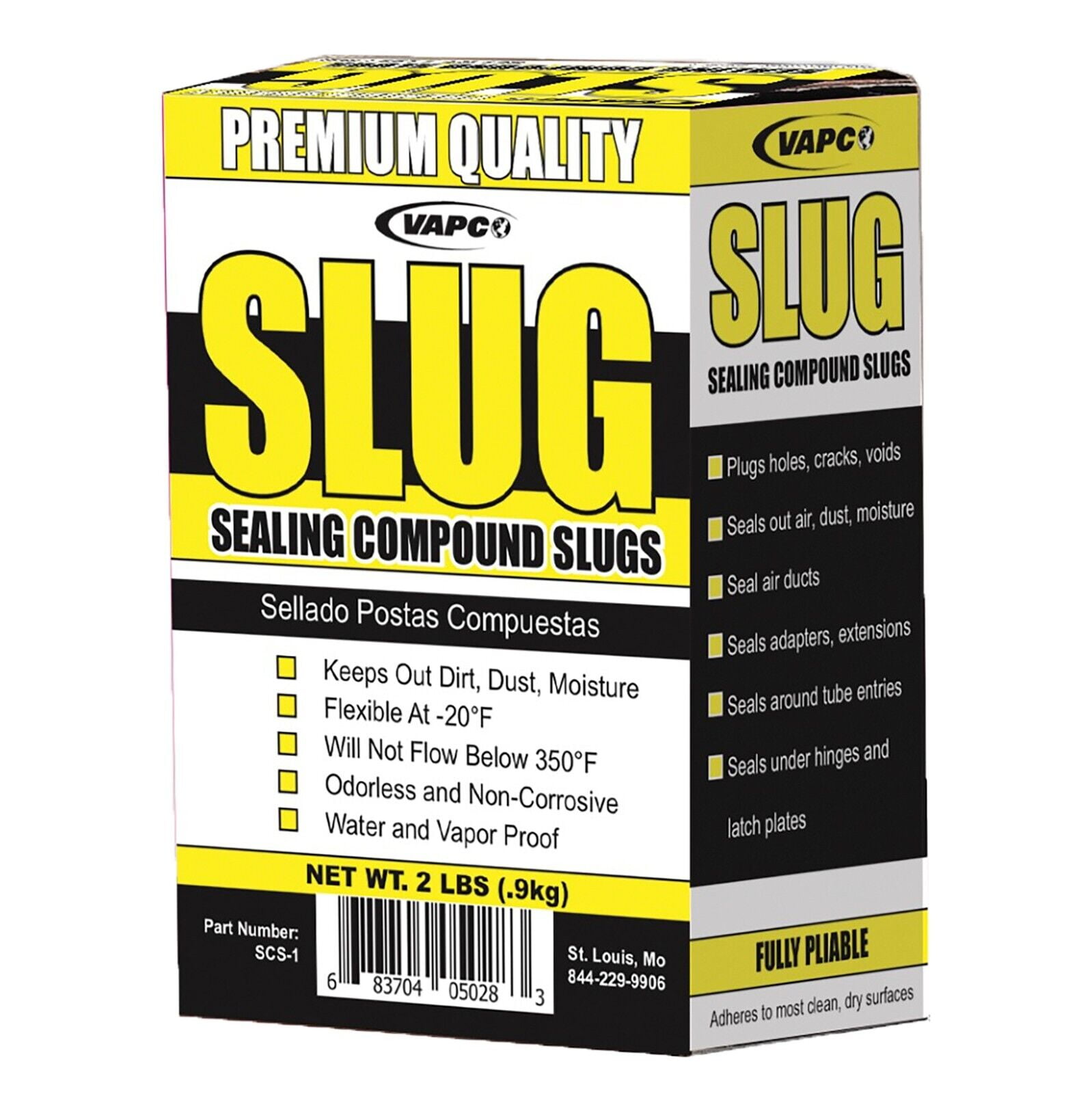 Vapco SCS-1 Sealing Compound Slugs , 2 Lbs - Boxed - Walmart.com