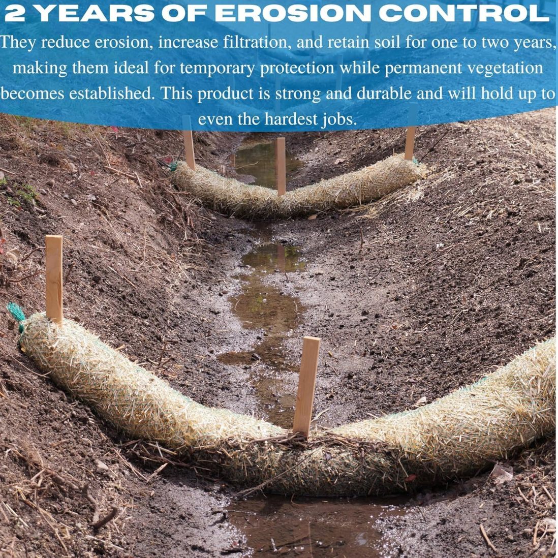 Vapor Barrier Supply - Straw Wattle - Straw Wattle, Wattles, Erosion ...