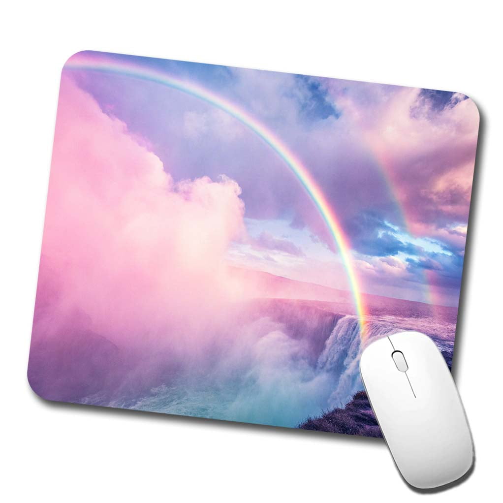 Vapor Rainbow Waterfall Mouse Pad Low Profile Gaming Mat - Walmart.com