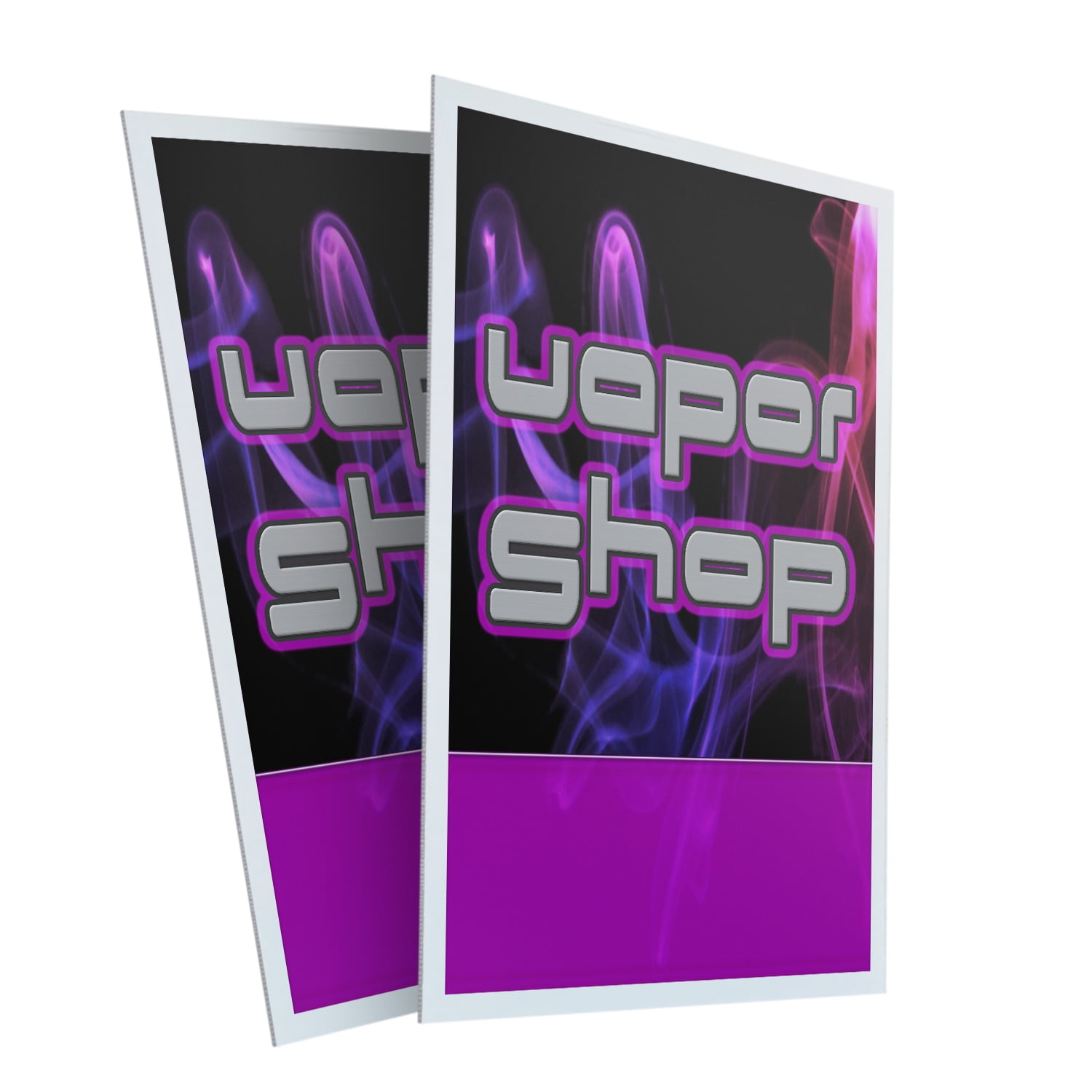 Vapor Shop (2-PACK) 24" x 36" Plastic Signs | Sign Insert 4mm ...