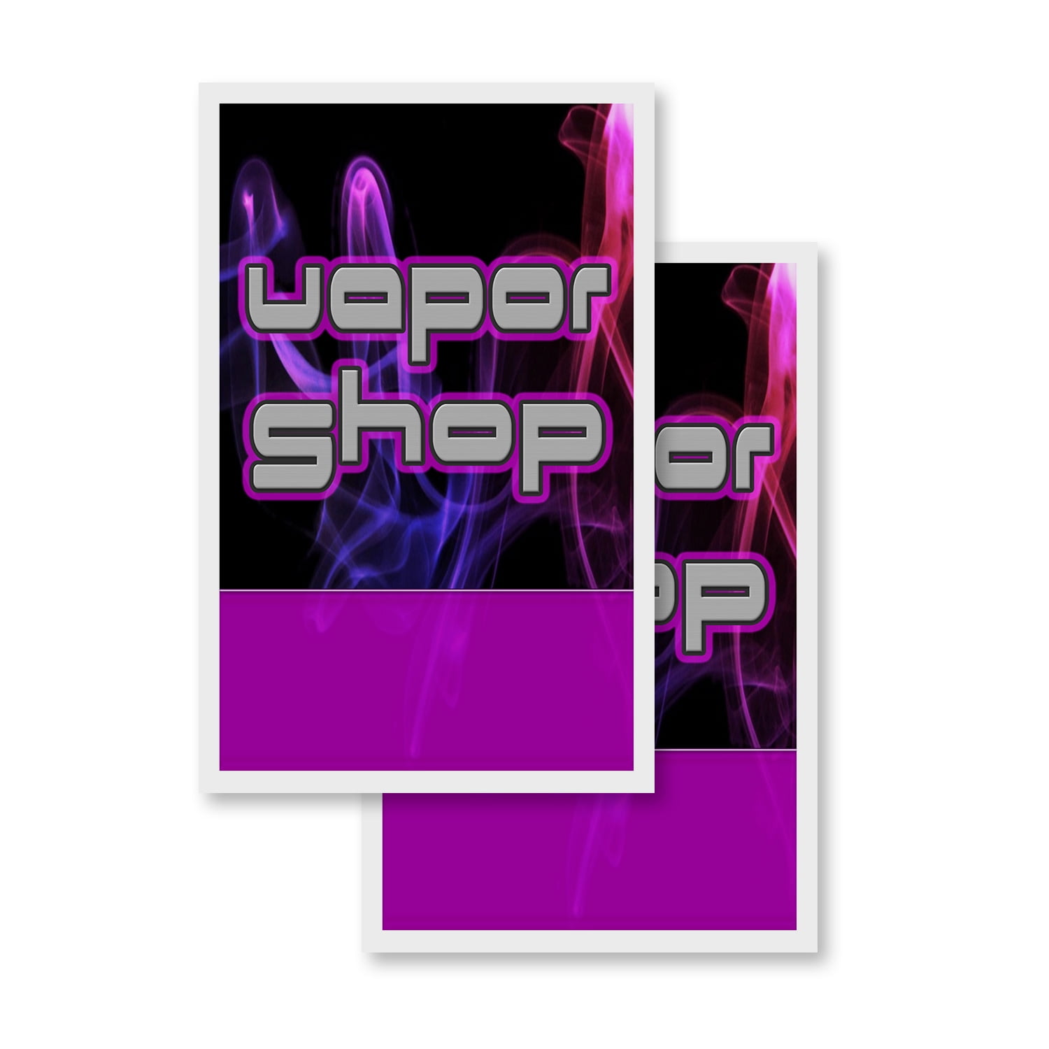 Vapor Shop (2-PACK) 24" x 36" Vinyl Decals | Sign Insert Peel & Stick ...