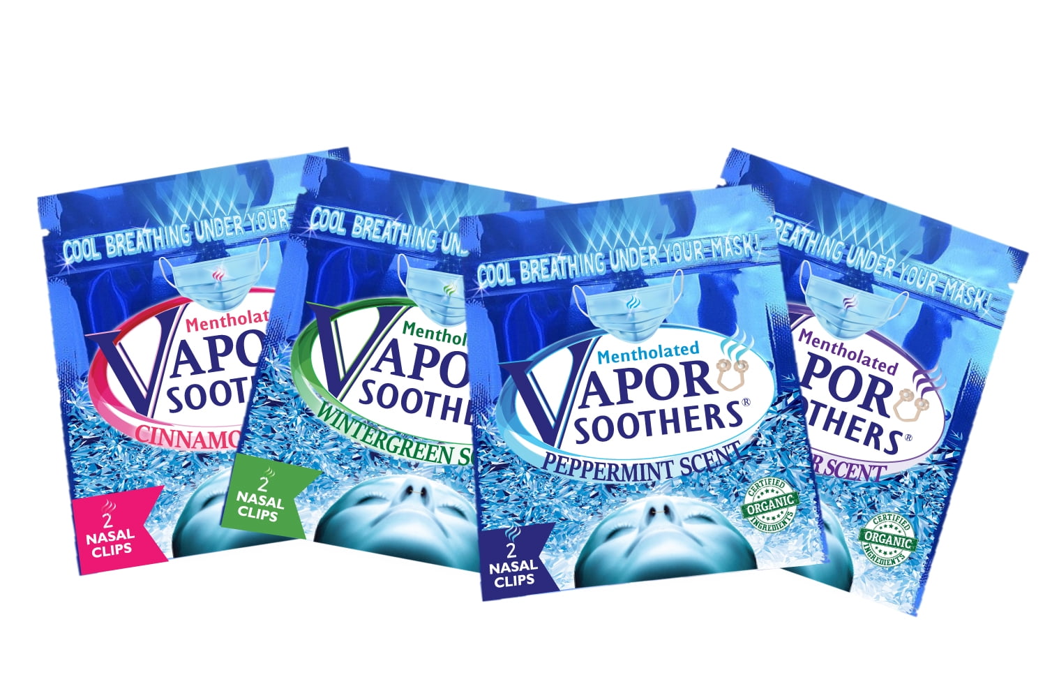 Vapor Soothers Nasal Dilator Clips, Cool & Easy Breathing Under Your ...