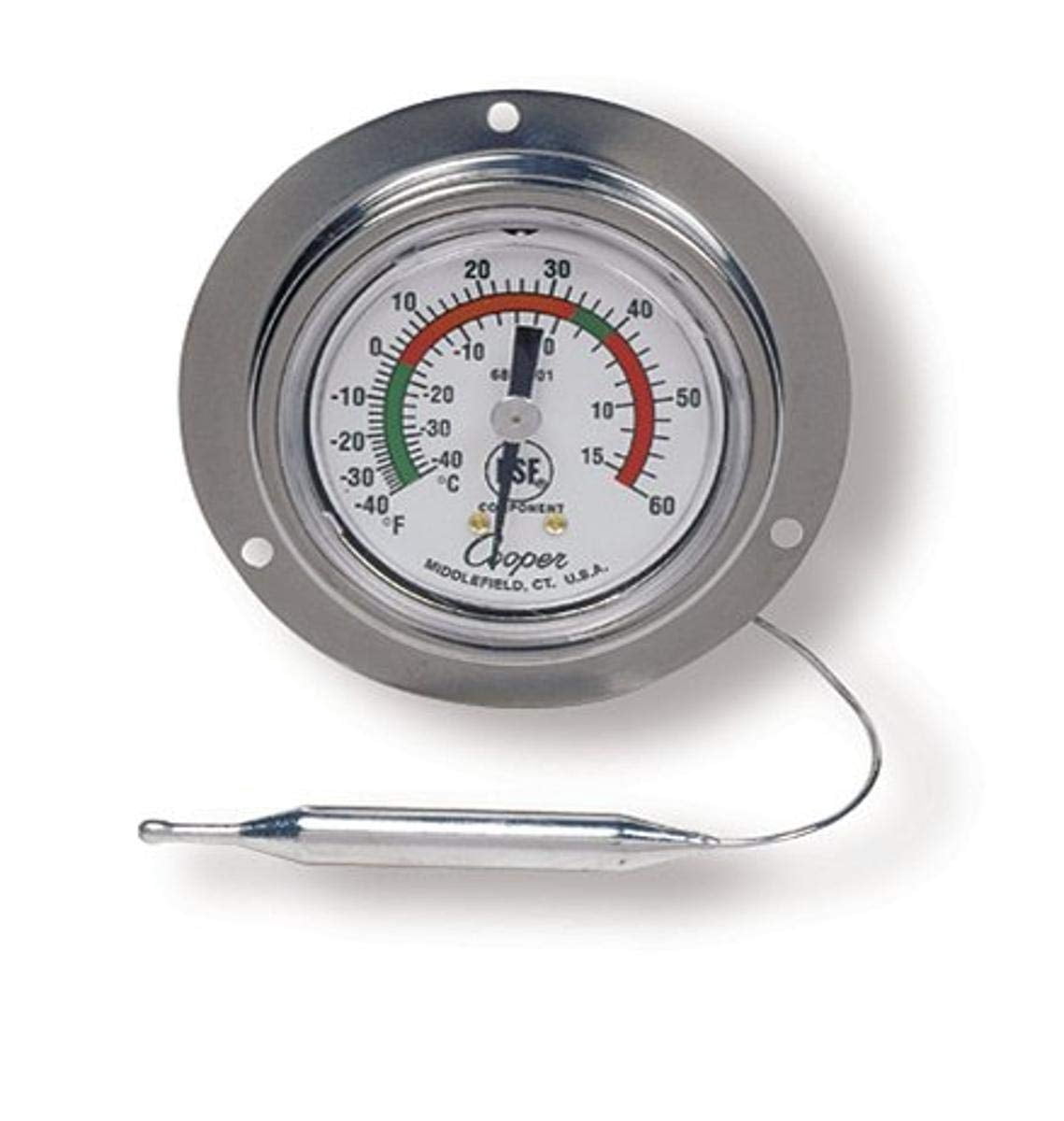 Vapor Tension Panel Thermometer with Back Flange, NSF Certified, -40/60 ...