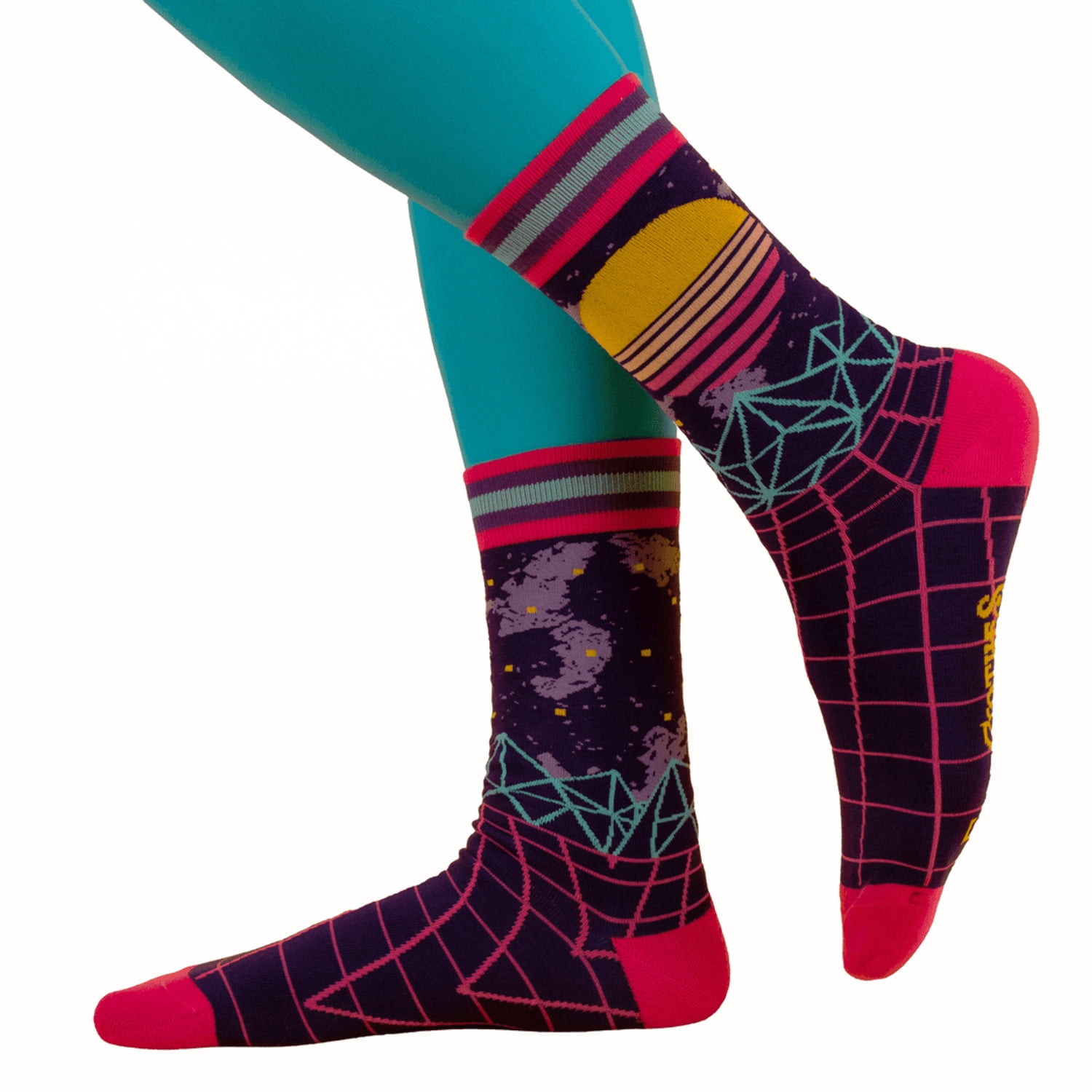 Vaporwave Crew Socks - Walmart.com