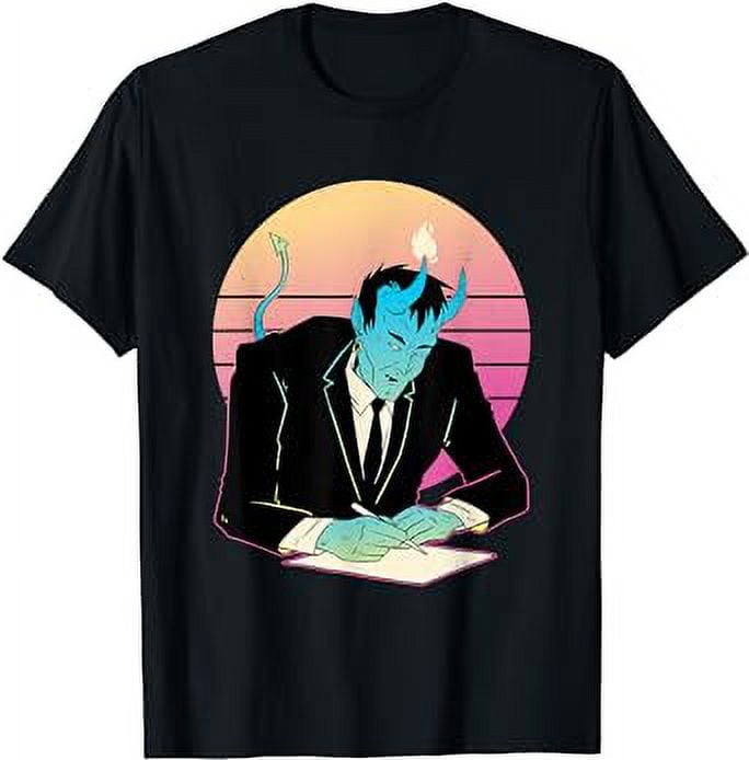 Vaporwave Devil Aesthetic Japanese Kawaii Infernal Contract T-Shirt ...
