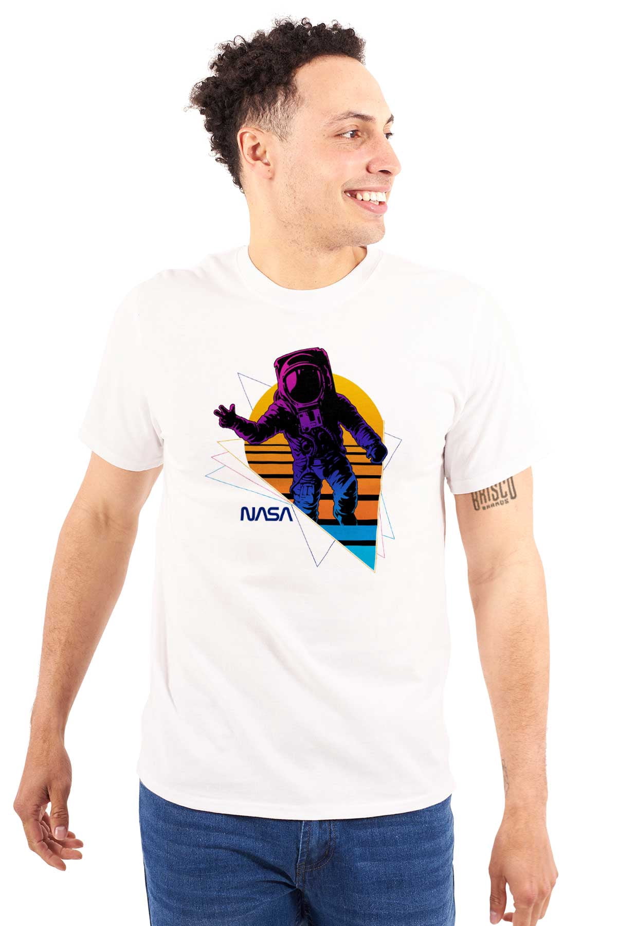 Vaporwave NASA Astronaut Space Jump Men's Graphic T Shirt Tees Brisco ...