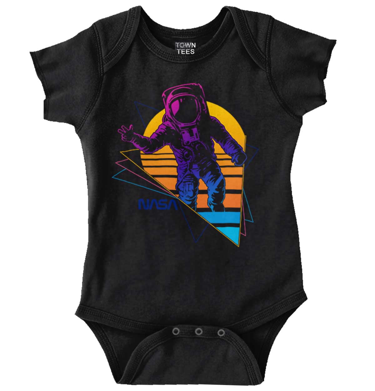 Vaporwave NASA Astronaut Space Jump Romper Boys or Girls Infant Baby ...