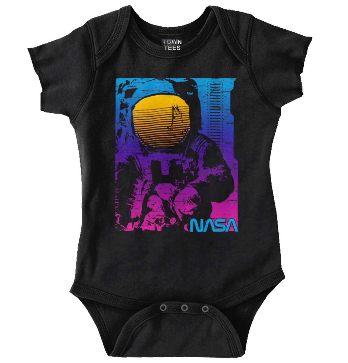 Vaporwave NASA Space Astronaut Romper Boys or Girls Infant Baby Brisco ...