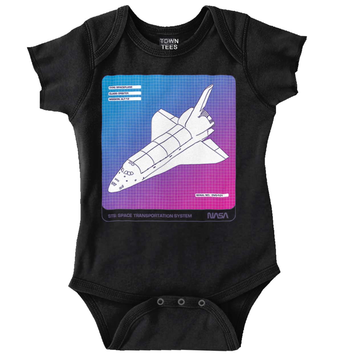 Vaporwave NASA Space Transportation Romper Boys or Girls Infant Baby ...