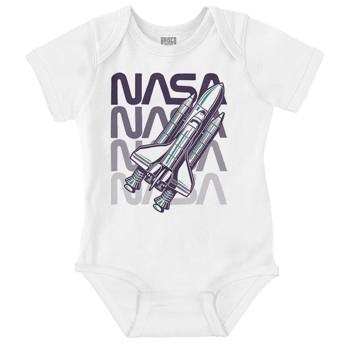 Vaporwave Shuttle NASA Worm Logo Romper Boys or Girls Infant Baby ...