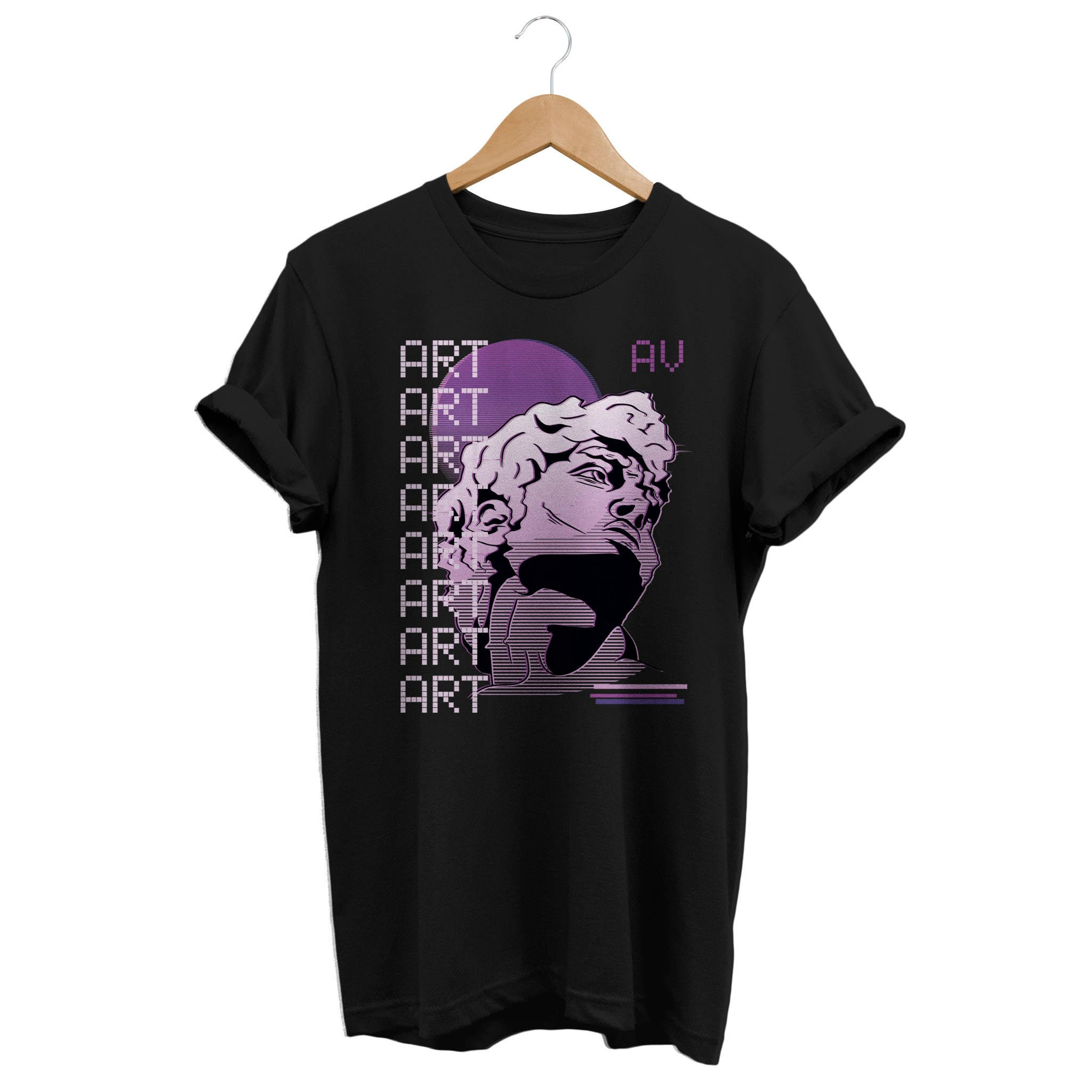 Vaporwave Statue Art T-shirt, Pastel Aesthetic Clothing, Retrowave ...