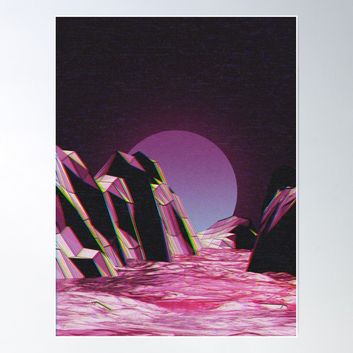Vaporwave Synthwave Retrowave - Cyber Plateau Poster Wall Art, Modern ...