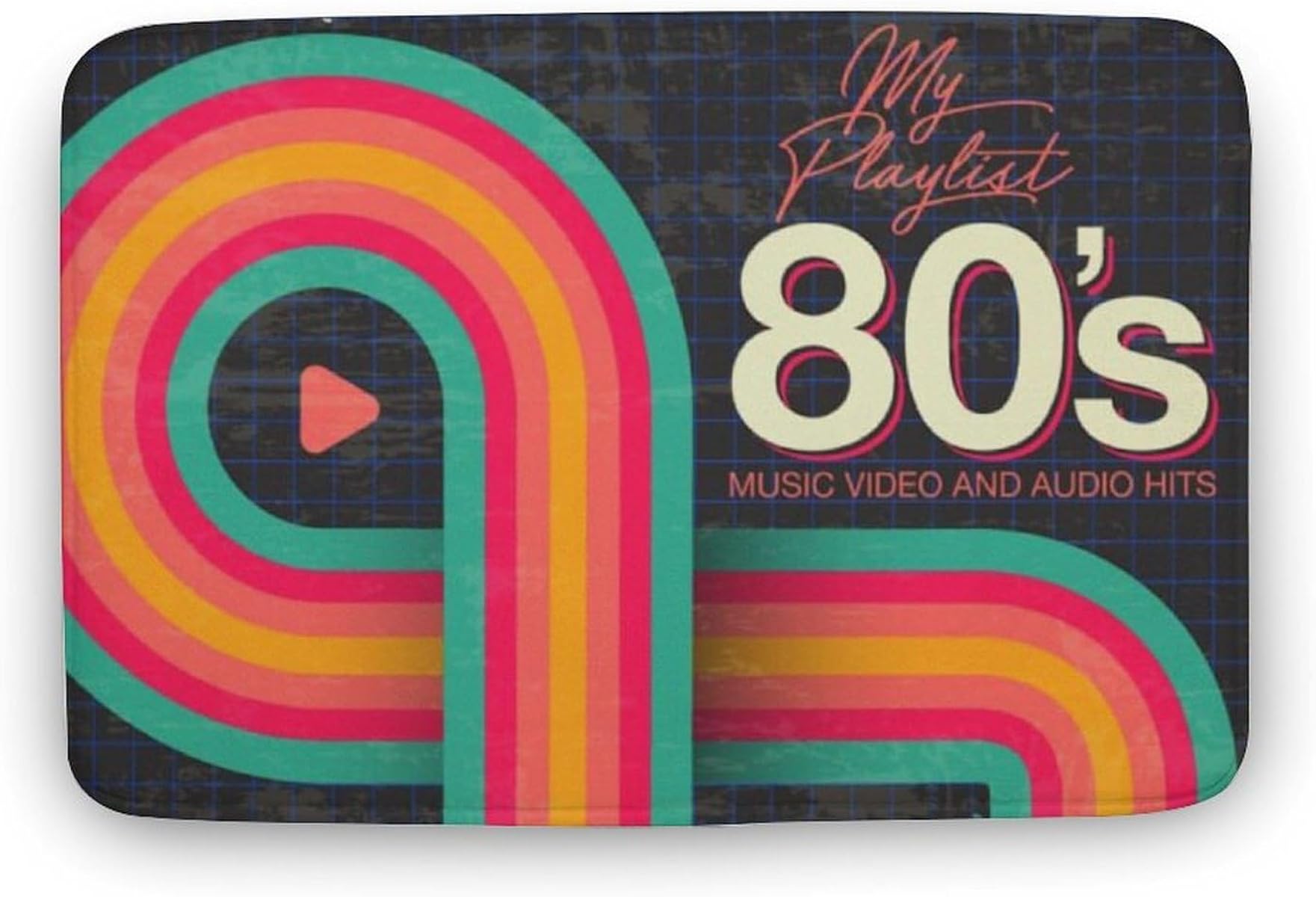 Vaporwave Vhs 80S Bath Mat Bathroom Rugs Anti-Slip Fits Under Door ...