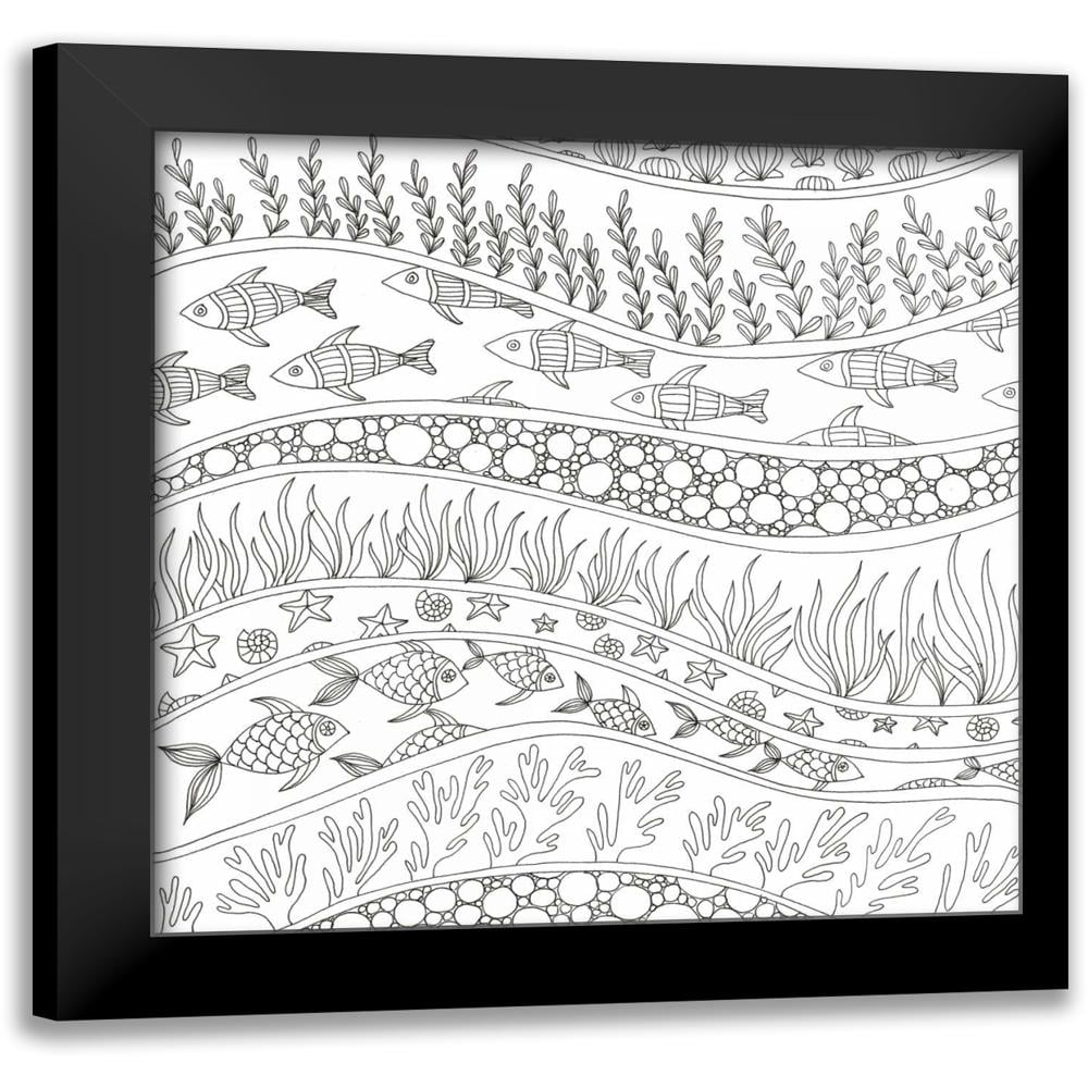 Varacek, Pam 20x20 Black Modern Framed Museum Art Print Titled - Ocean ...