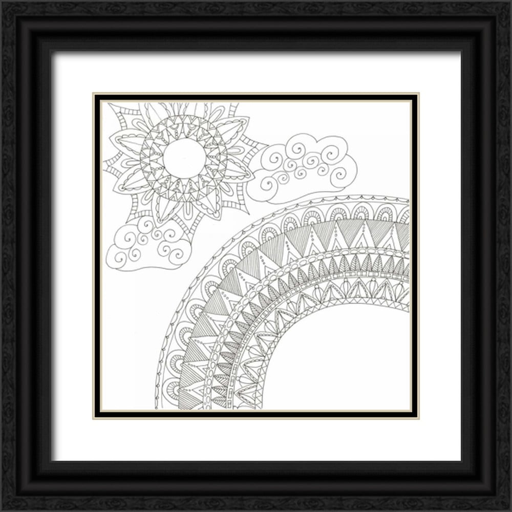 Varacek, Pam 20x20 Black Ornate Wood Framed with Double Matting Museum ...