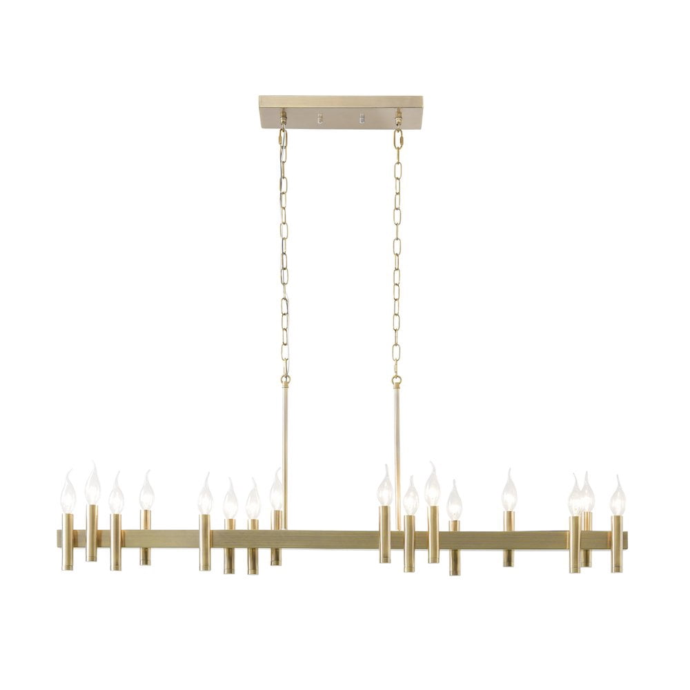 Varaluz Collette 16-Lt Linear Pendant, Antique Brass, Recycled Steel ...