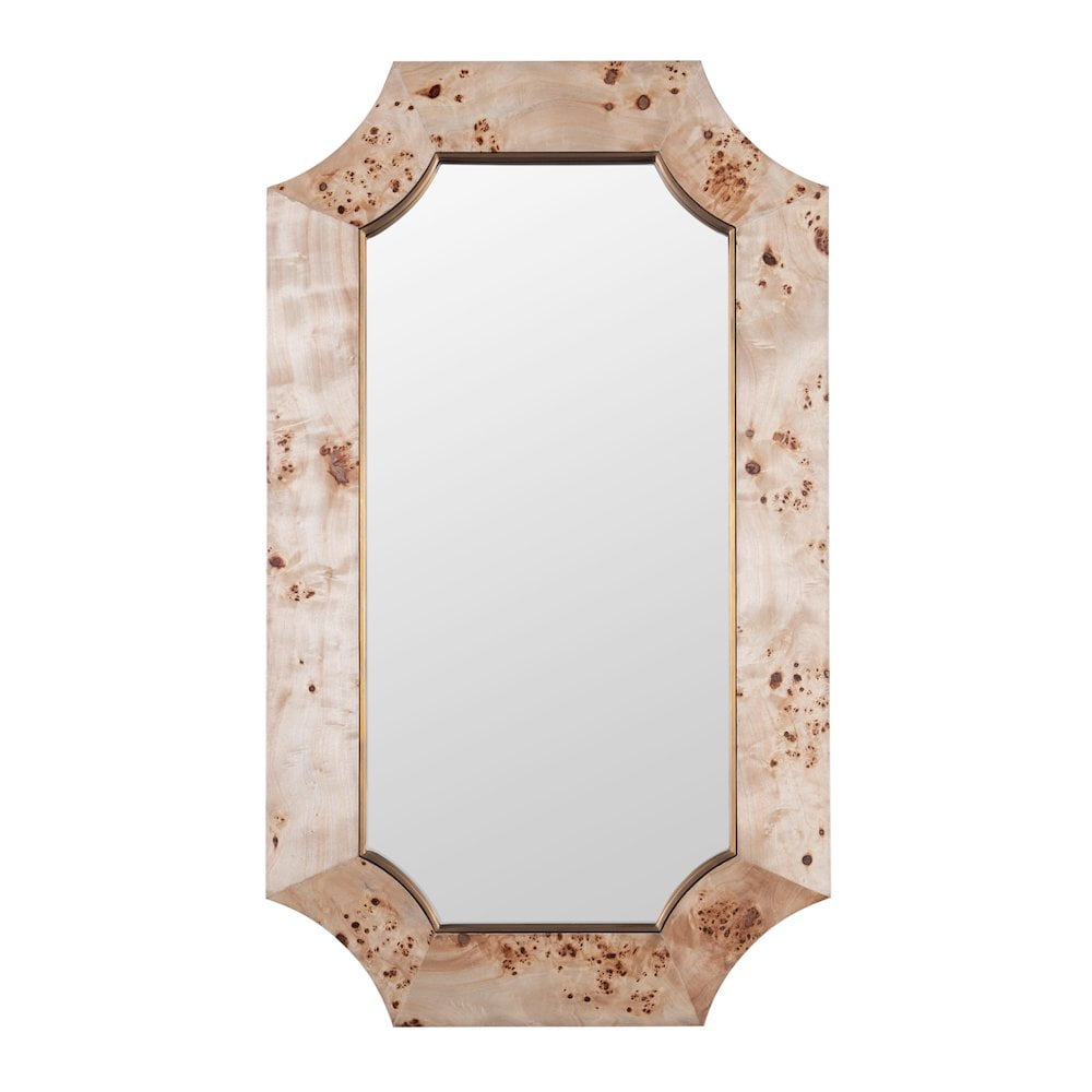 Varaluz Farra 26x44 Wall Mirror - Poplar Burl/Weathered Brass - Walmart.com