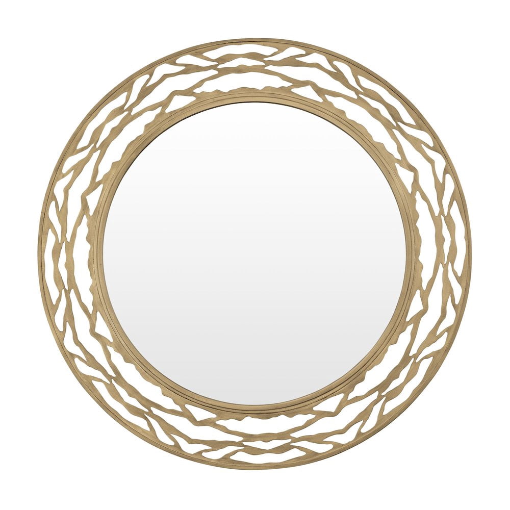 Varaluz Kato 33-in Round Mirror - Havana Gold - Walmart.com