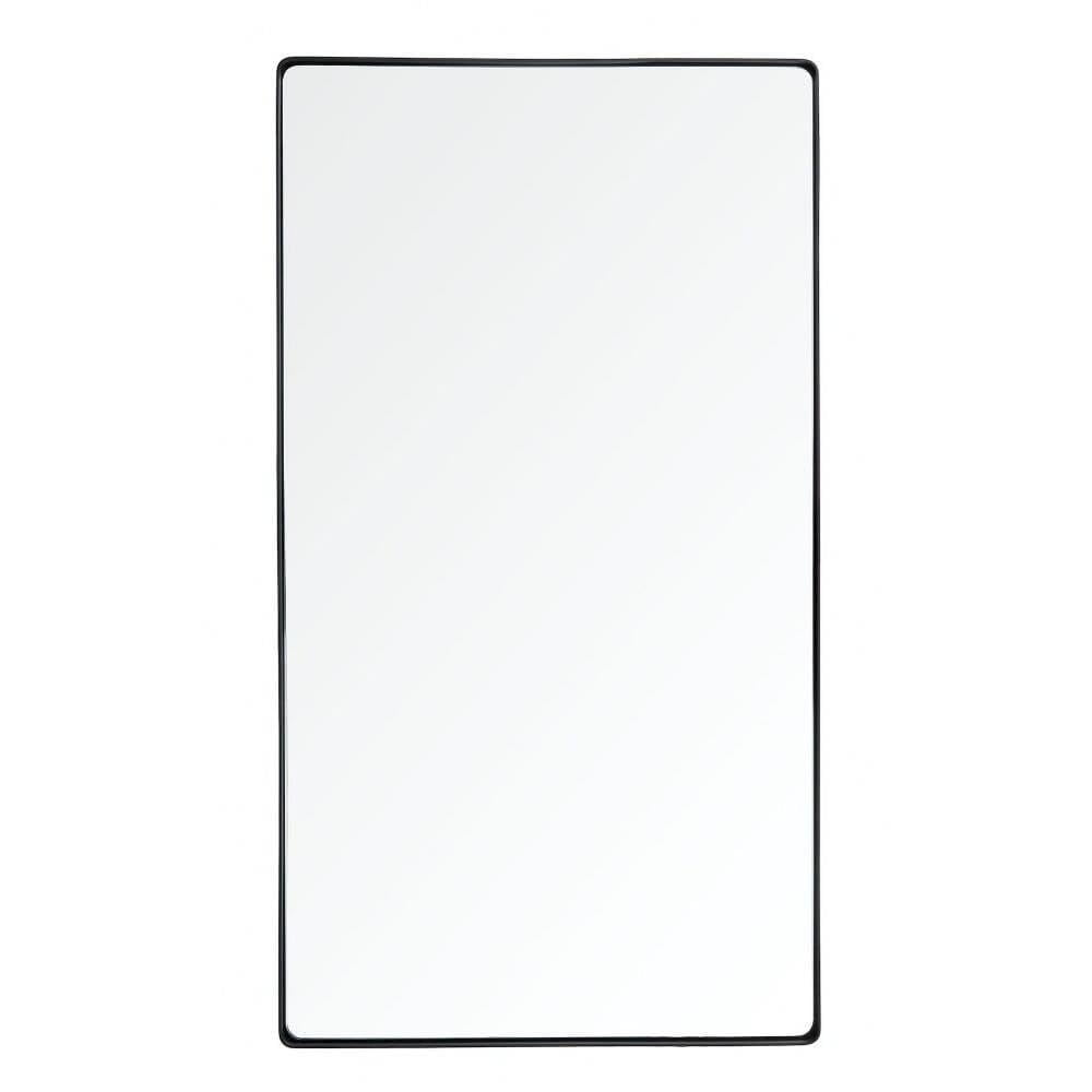 Varaluz Kye 22x40 Rounded Rectangular Wall Mirror - Black - Walmart.com