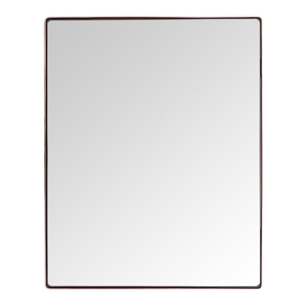 Varaluz Kye 24x30 Rectangular Rounded Wall Mirror - Rose Gold - Walmart.com